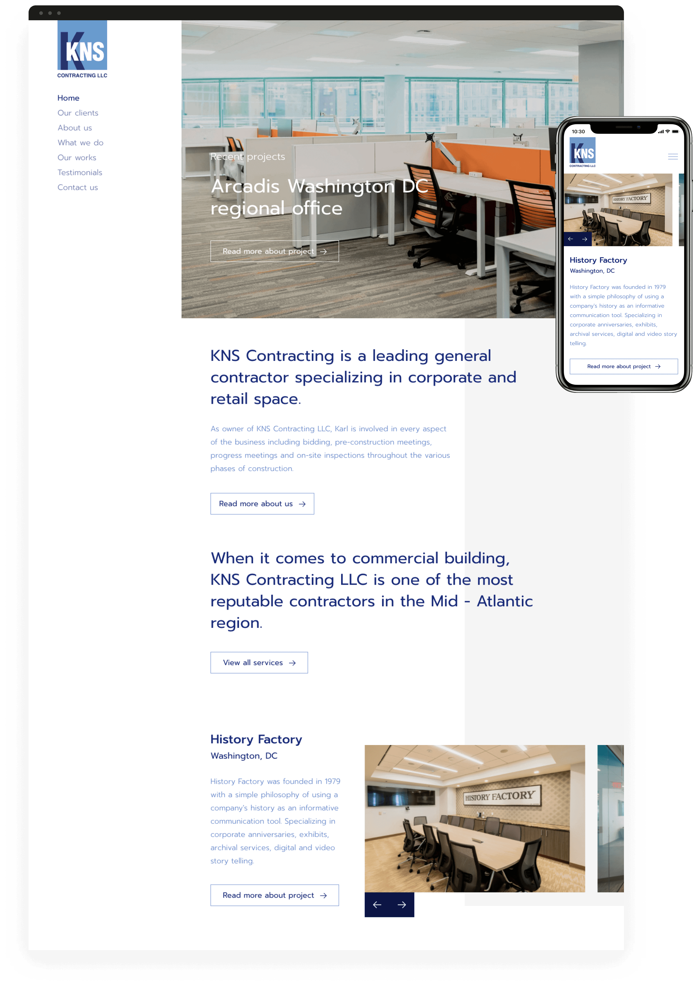WordPress Website for a Commercial General Contractor