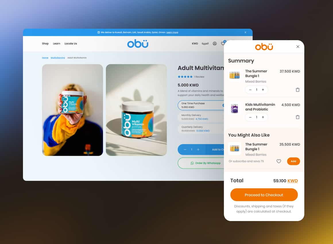 Obu Nutrition — WooCommerce Website Design